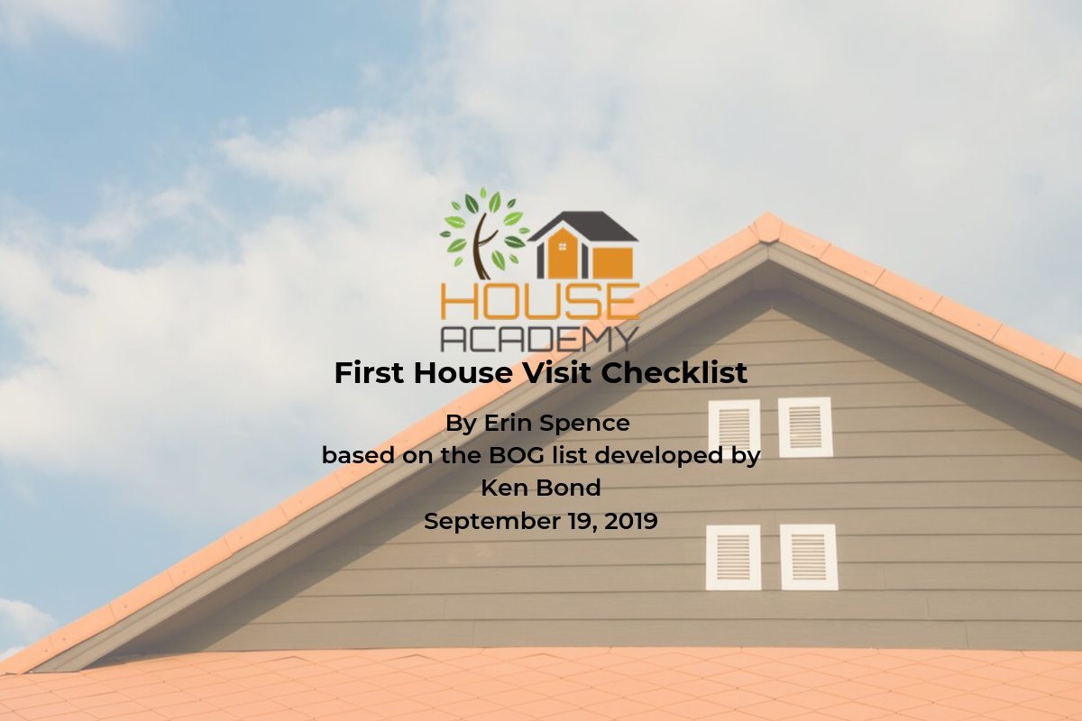 First House Visit Checklist | House Academy